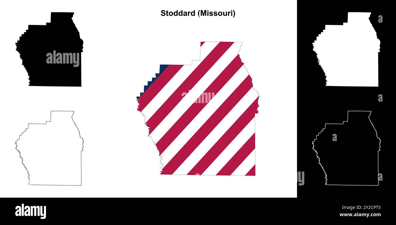 Stoddard vector outline map hi-res stock photography and images - Alamy