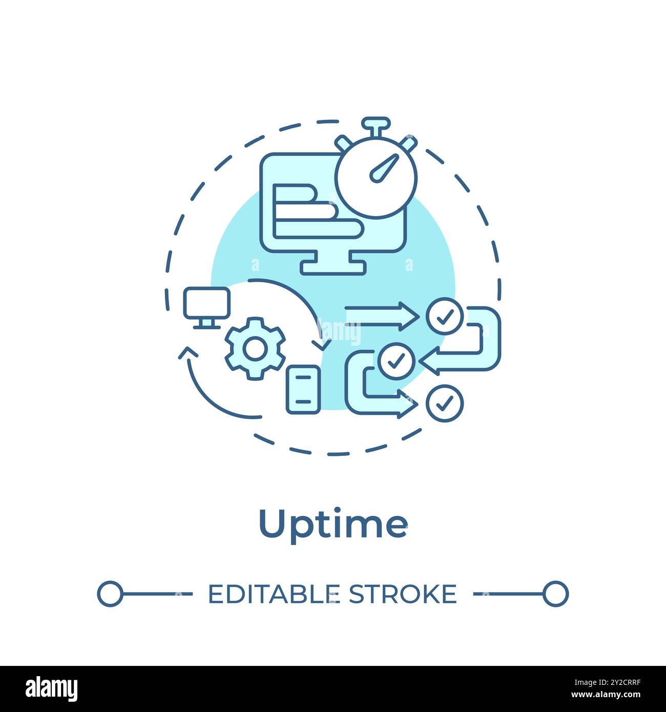 Uptime soft blue concept icon Stock Vector Image & Art - Alamy