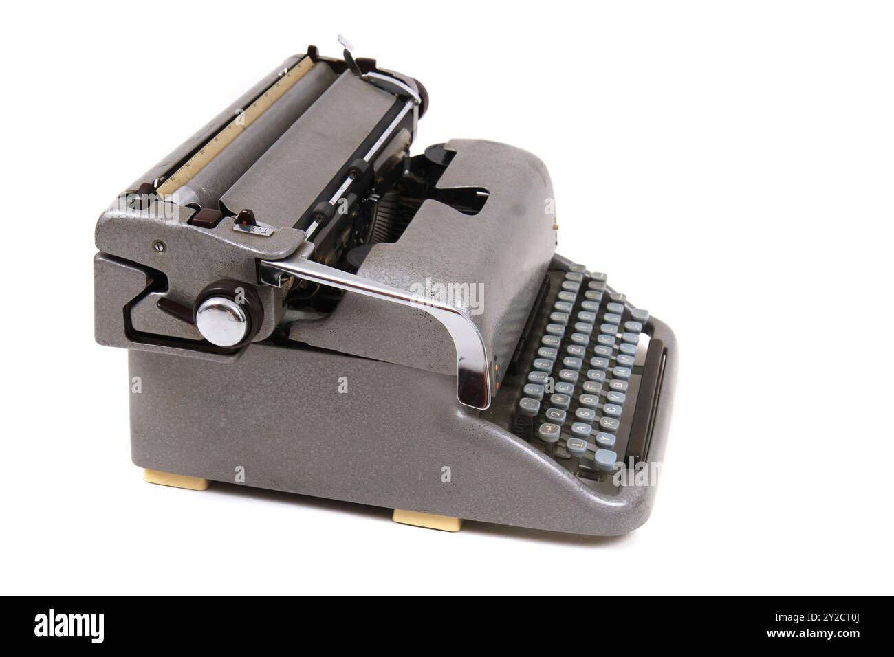 old typing machine isolated on the white background Stock Photo - Alamy