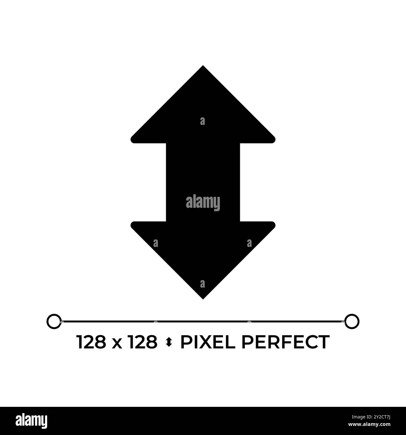 Up and down arrow black glyph icon Stock Vector Image & Art - Alamy