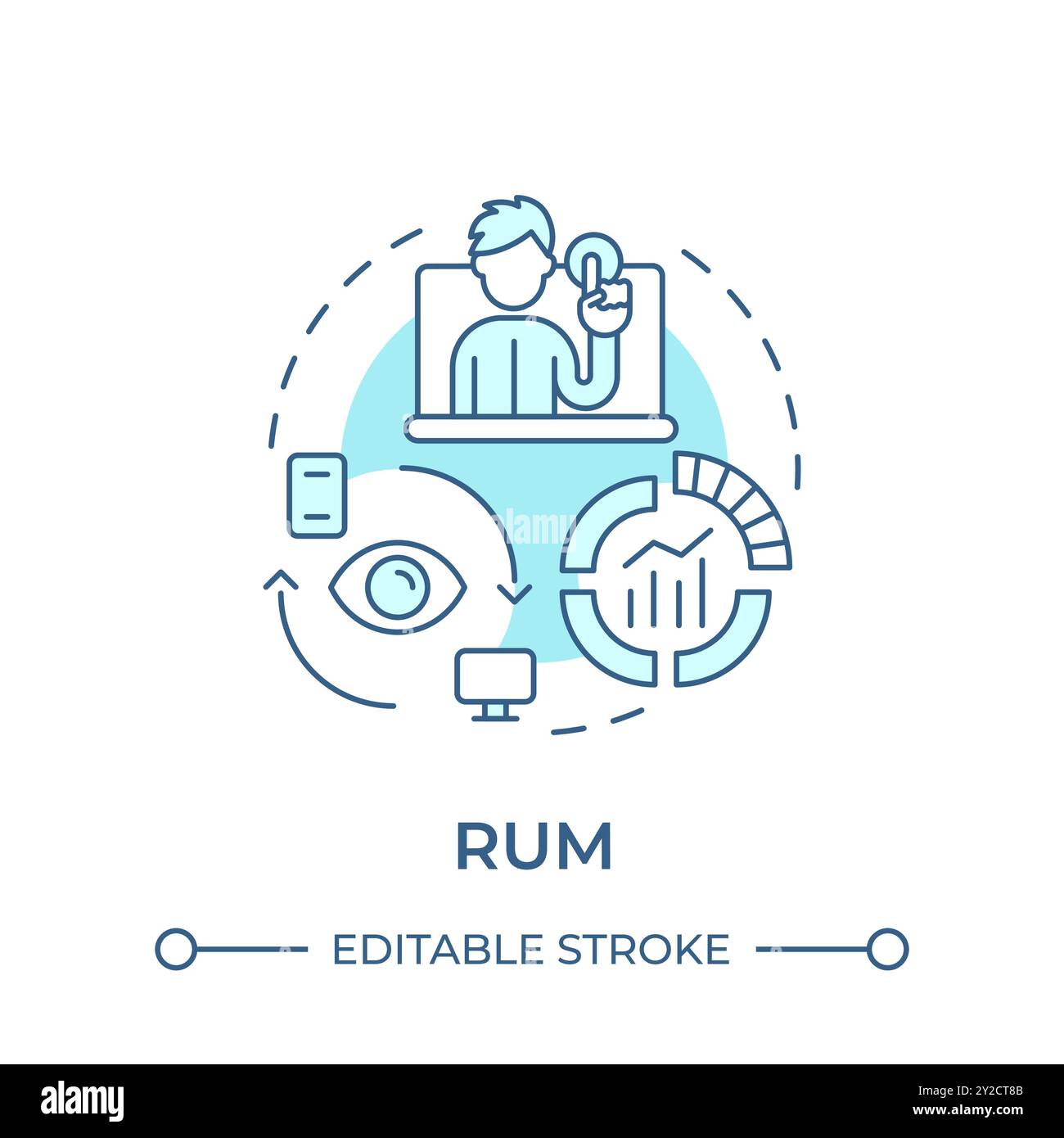 RUM soft blue concept icon Stock Vector Image & Art - Alamy