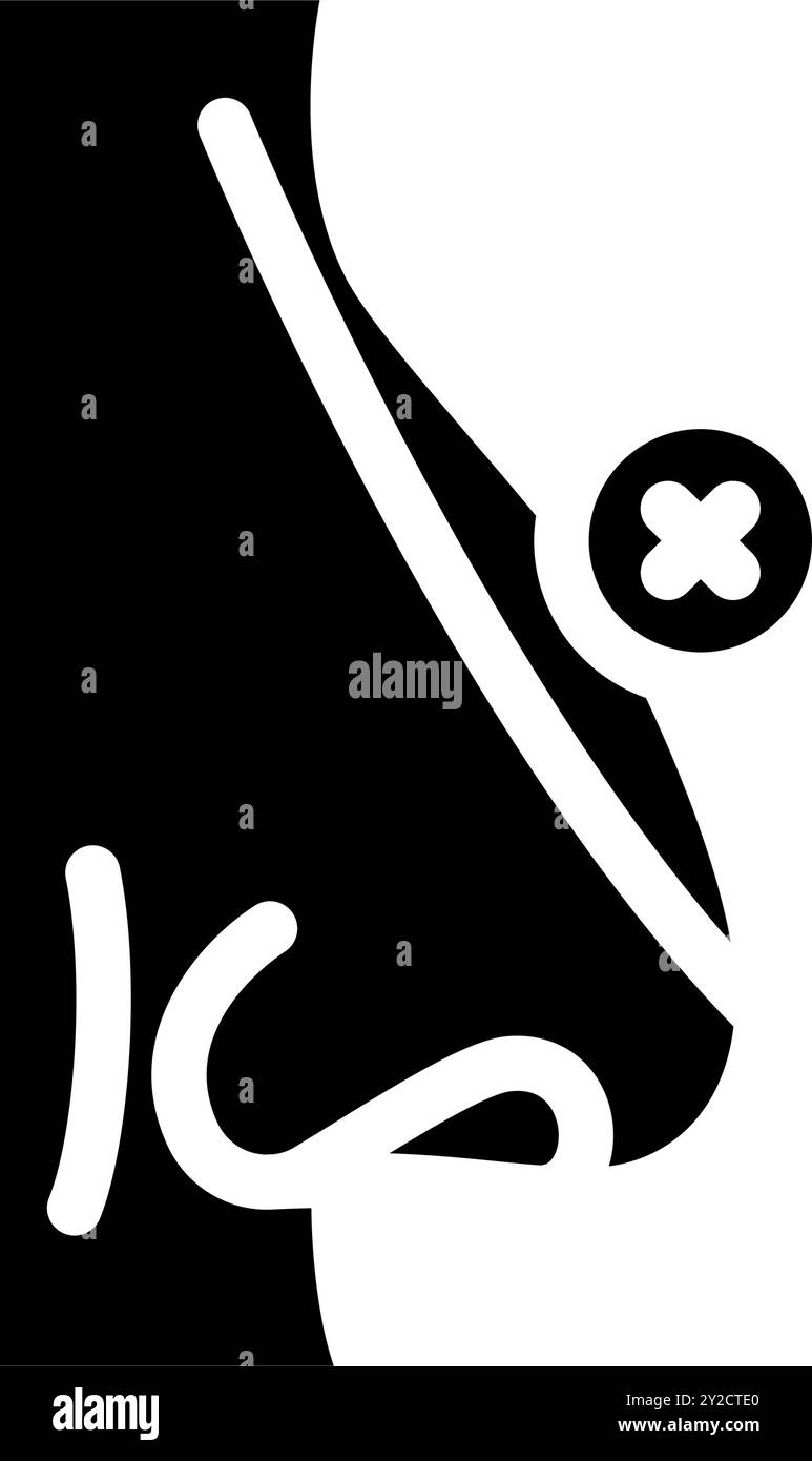 rhinoplasty surgery glyph icon vector illustration Stock Vector Image ...