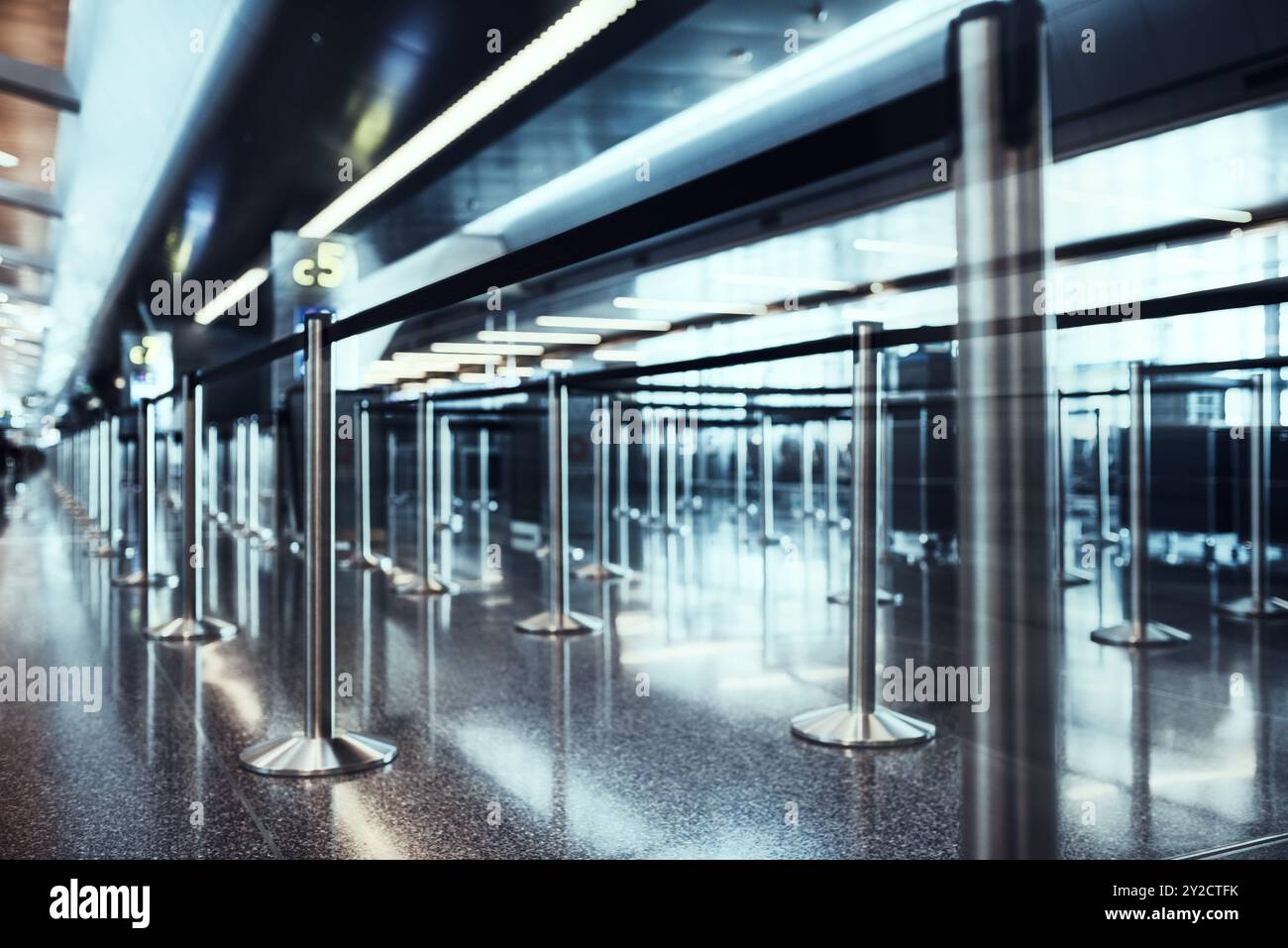 Airport, boarding and gate for travel with interior design, modern ...