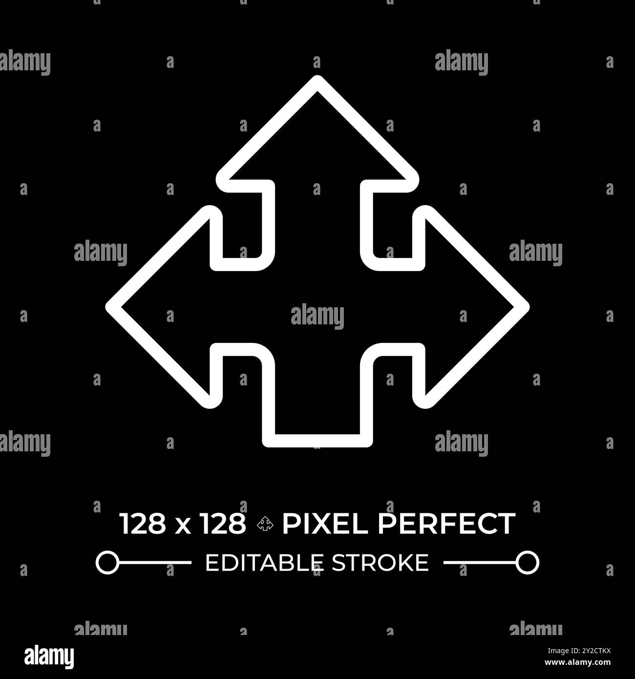 Triple arrow white linear icon for dark theme Stock Vector Image & Art - Alamy