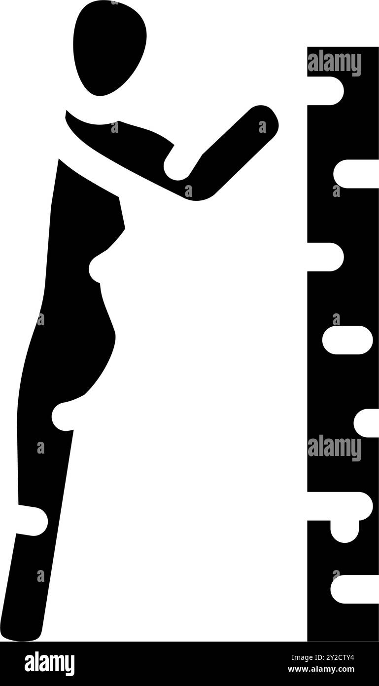 wall push ups pregnant fitness glyph icon vector illustration Stock ...