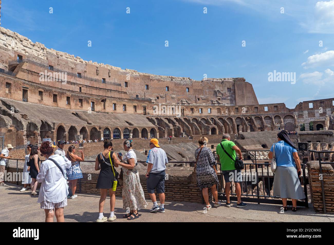 Rome, Italy 2024 Tourists visiting Colosseum interior Stock Photo - Alamy