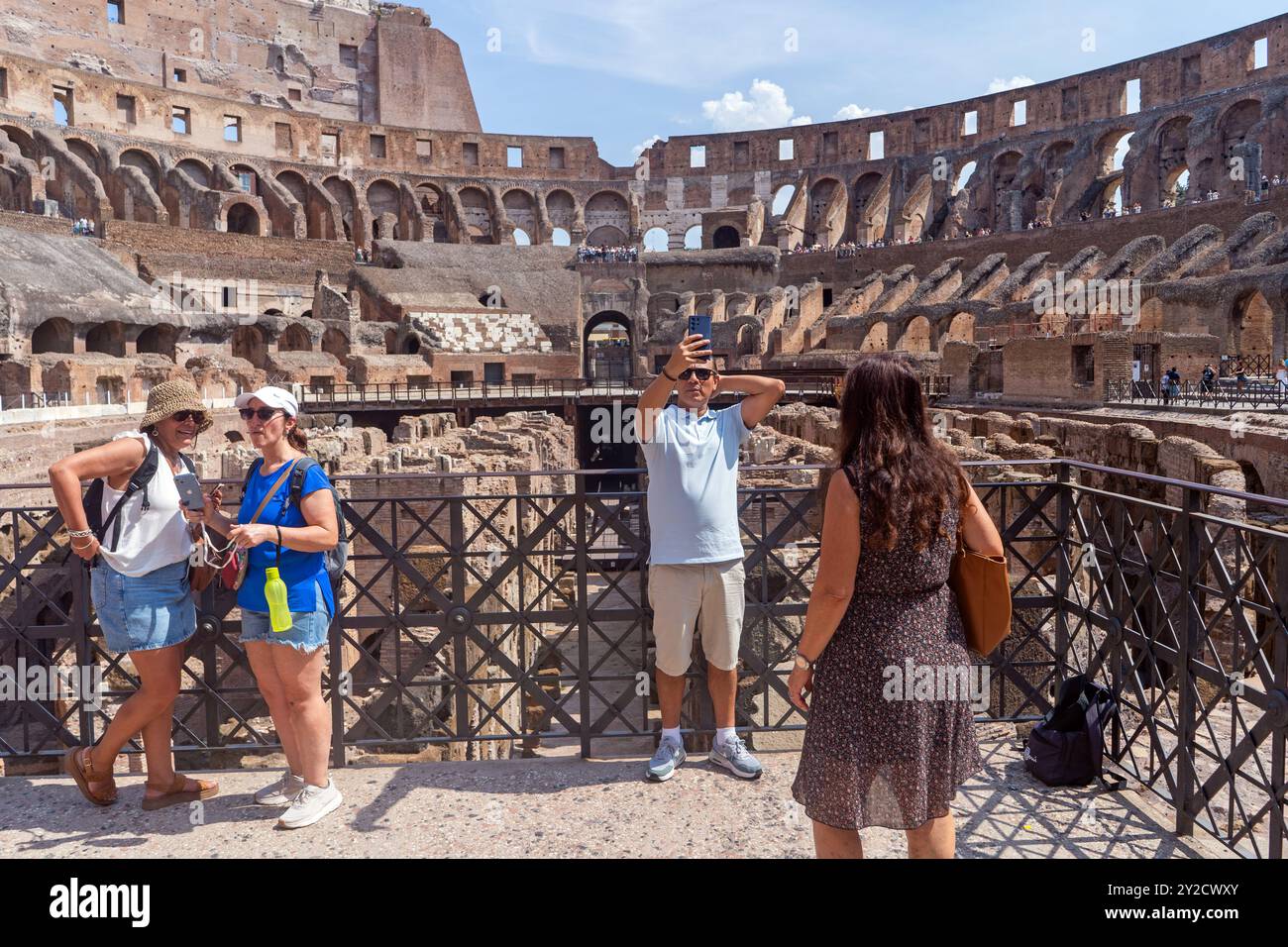 Rome, Italy 2024 Tourists visiting Colosseum interior Stock Photo - Alamy