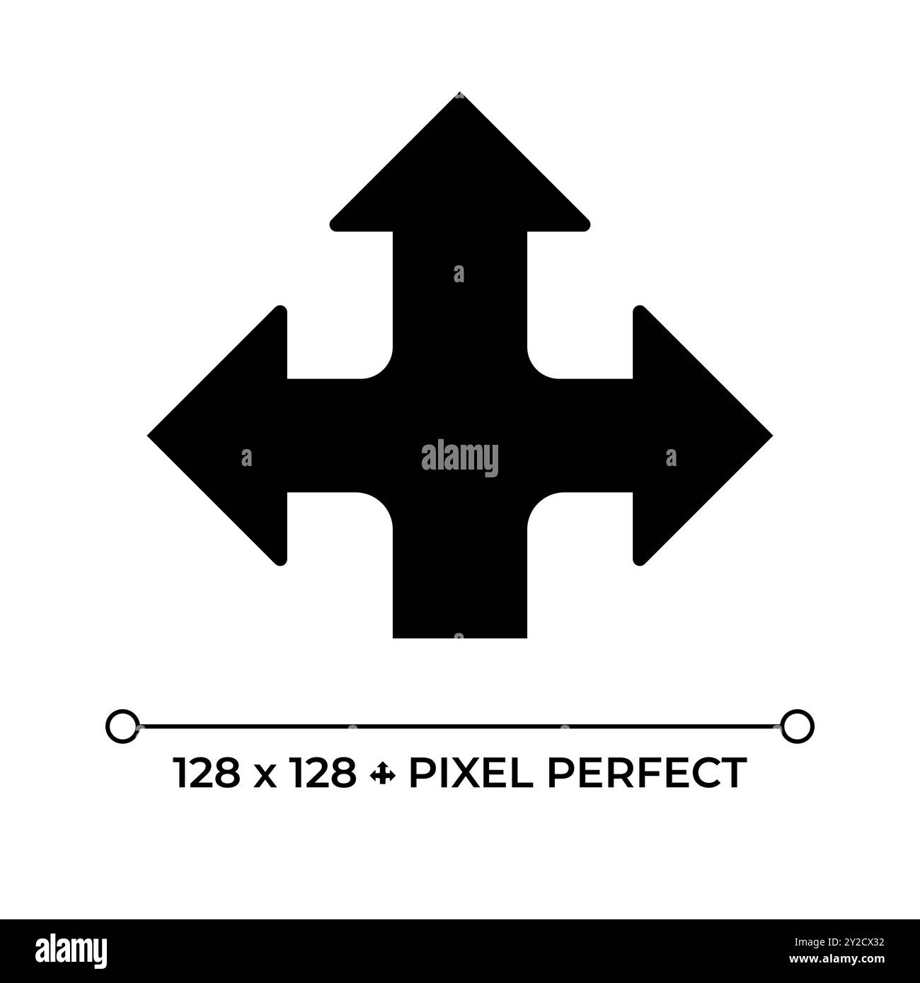 Directional arrows icon choice Black and White Stock Photos & Images ...