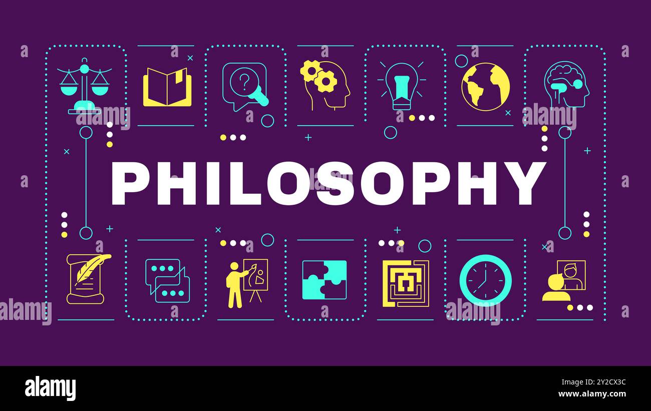Philosophy word cloud illustration tag hi-res stock photography and ...