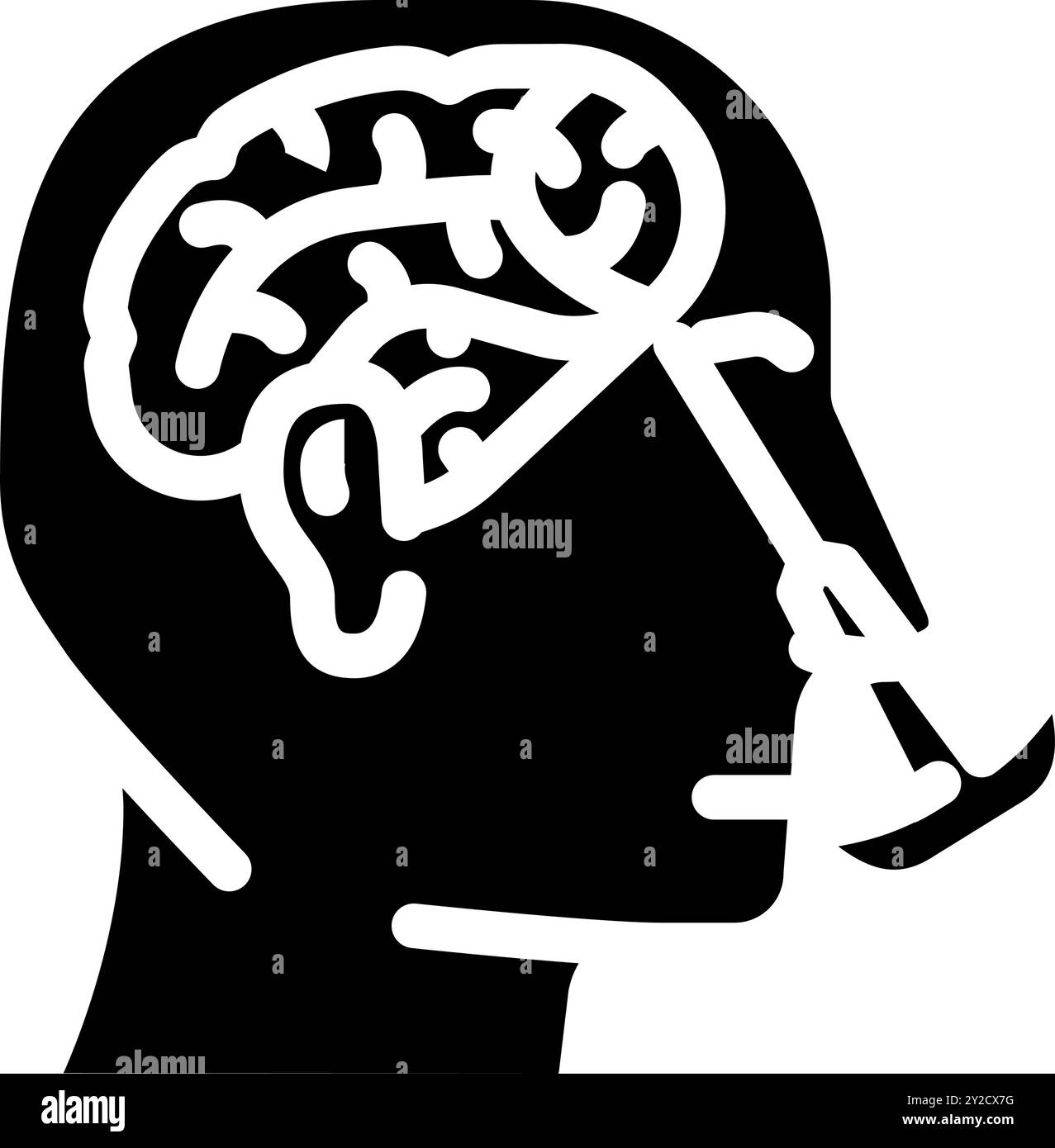 lobotomy surgery glyph icon vector illustration Stock Vector Image ...