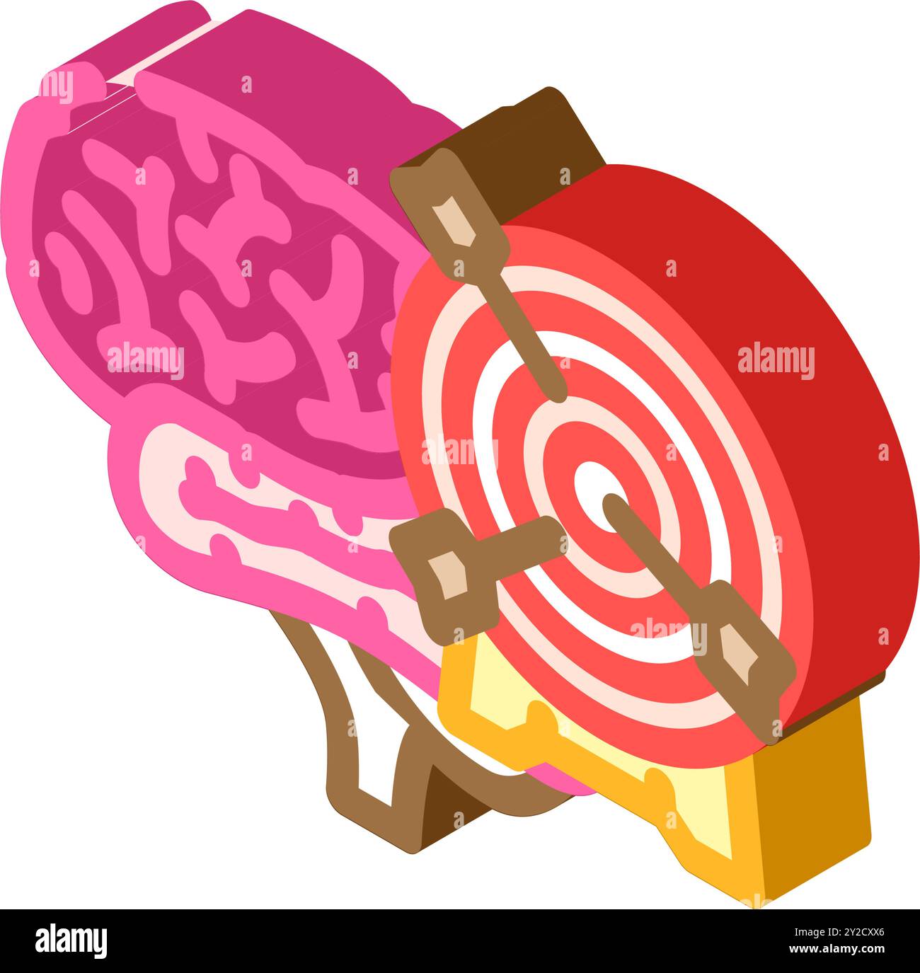 target brainstorm isometric icon vector illustration Stock Vector Image ...