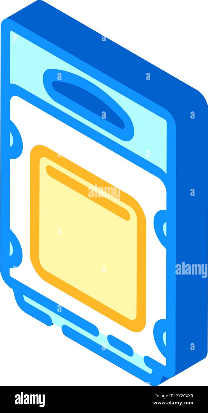 clamshell package plastic package isometric icon vector illustration ...