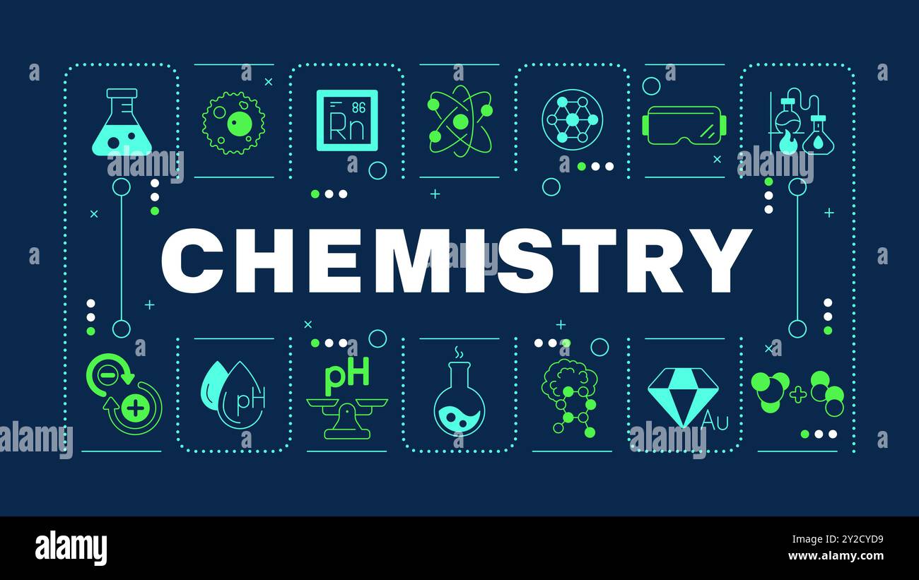 Chemistry dark blue word concept Stock Vector Image & Art - Alamy