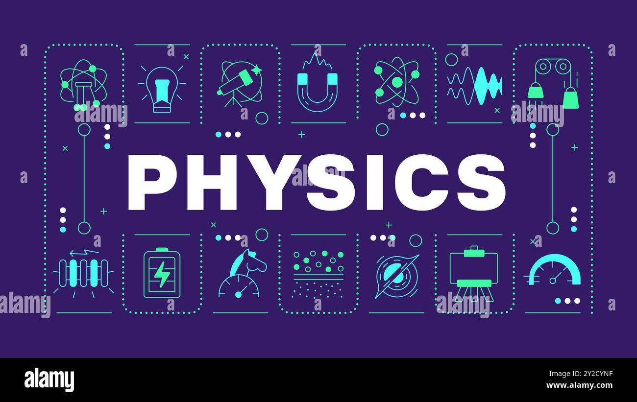 Physics dark blue word concept Stock Vector Image & Art - Alamy