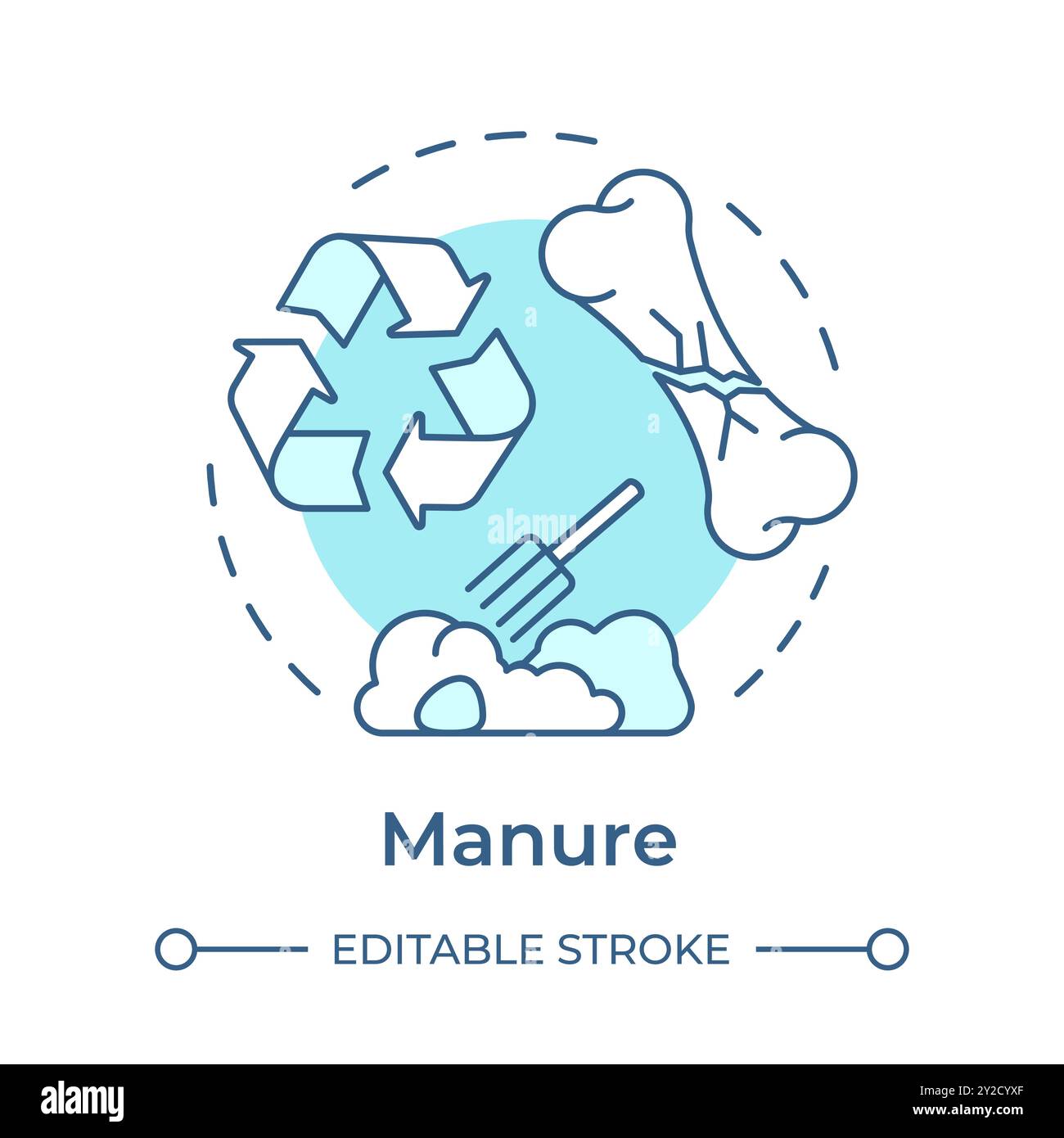 Manure soft blue concept icon Stock Vector Image & Art - Alamy