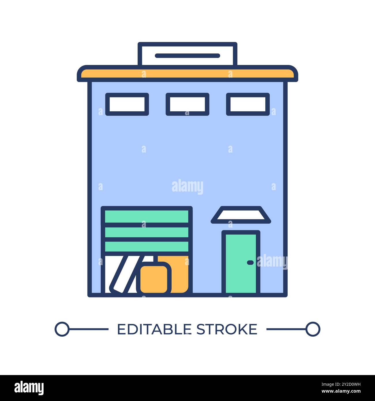 Two floor storage RGB color icon Stock Vector Image & Art - Alamy