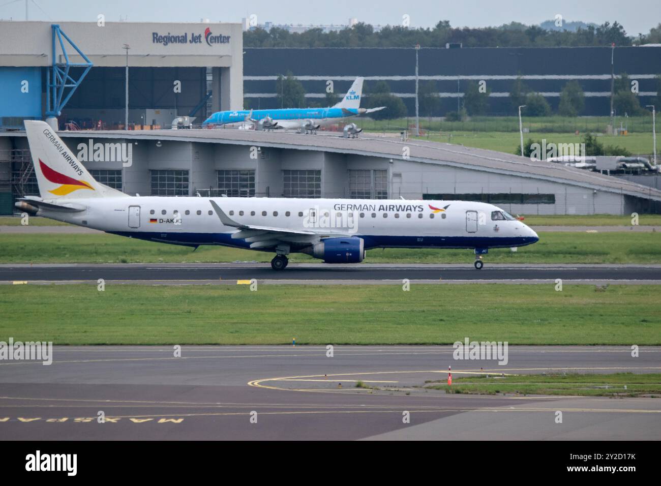 Side View A German Airways At Schiphol Airport The Netherlands 29-8 ...