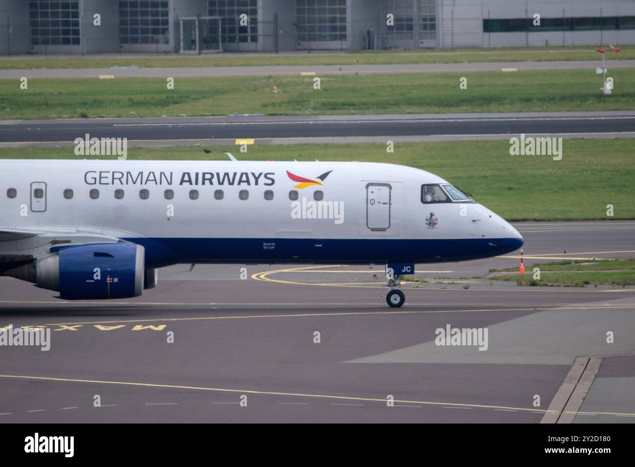 Side View A German Airways At Schiphol Airport The Netherlands 29-8 ...
