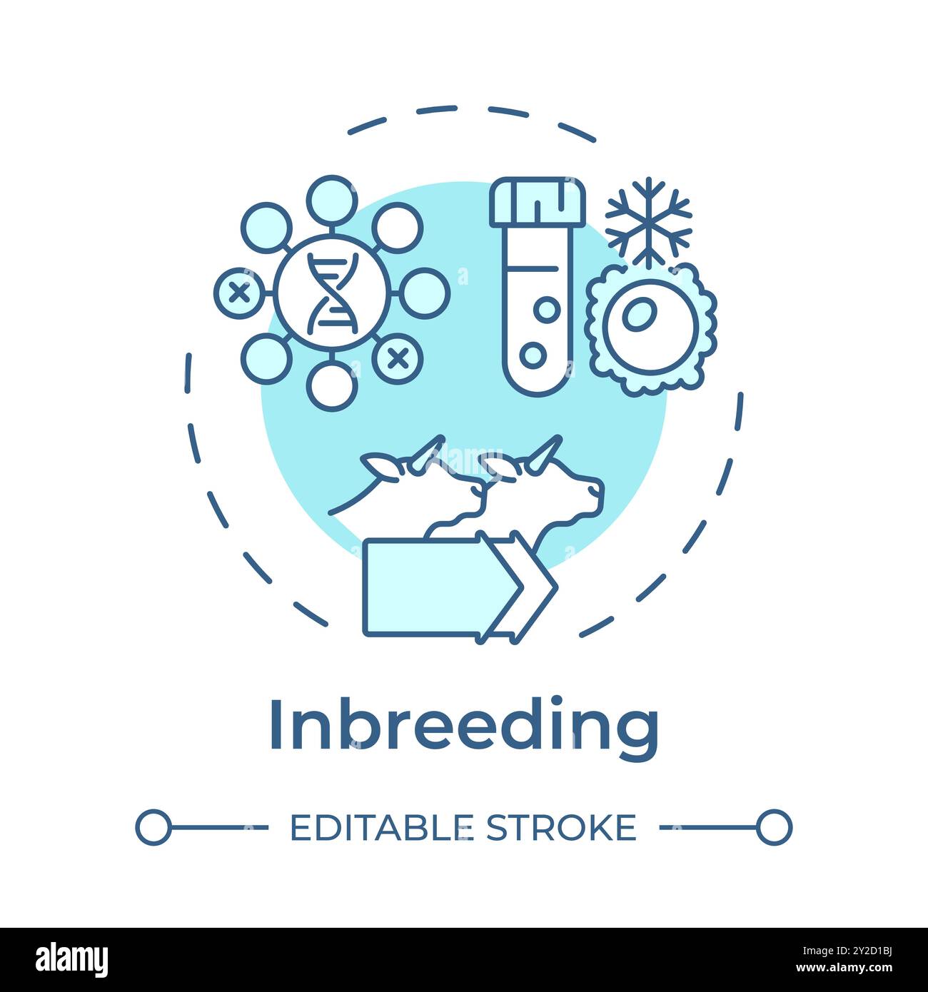 Inbreeding soft blue concept icon Stock Vector Image & Art - Alamy