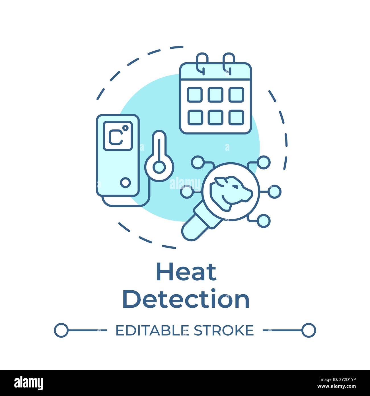 Heat detection soft blue concept icon Stock Vector Image & Art - Alamy