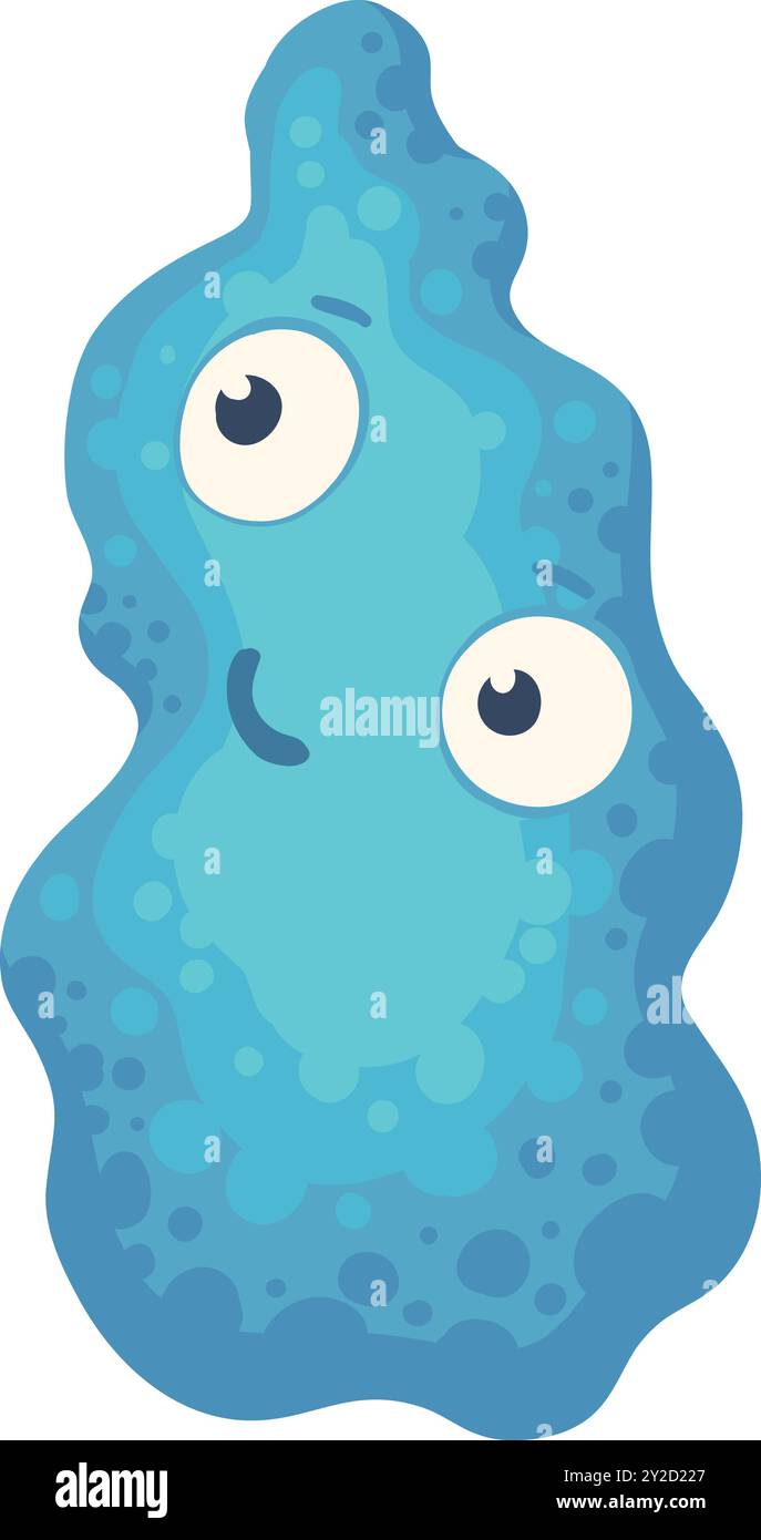 Cartoon bacteria mascot. Virus character, bacterias with funny face ...