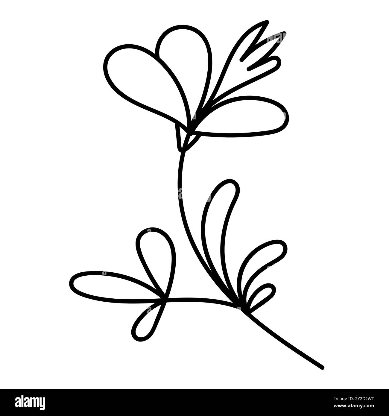 Minimalist flower vector illustration. Design element for decorations ...