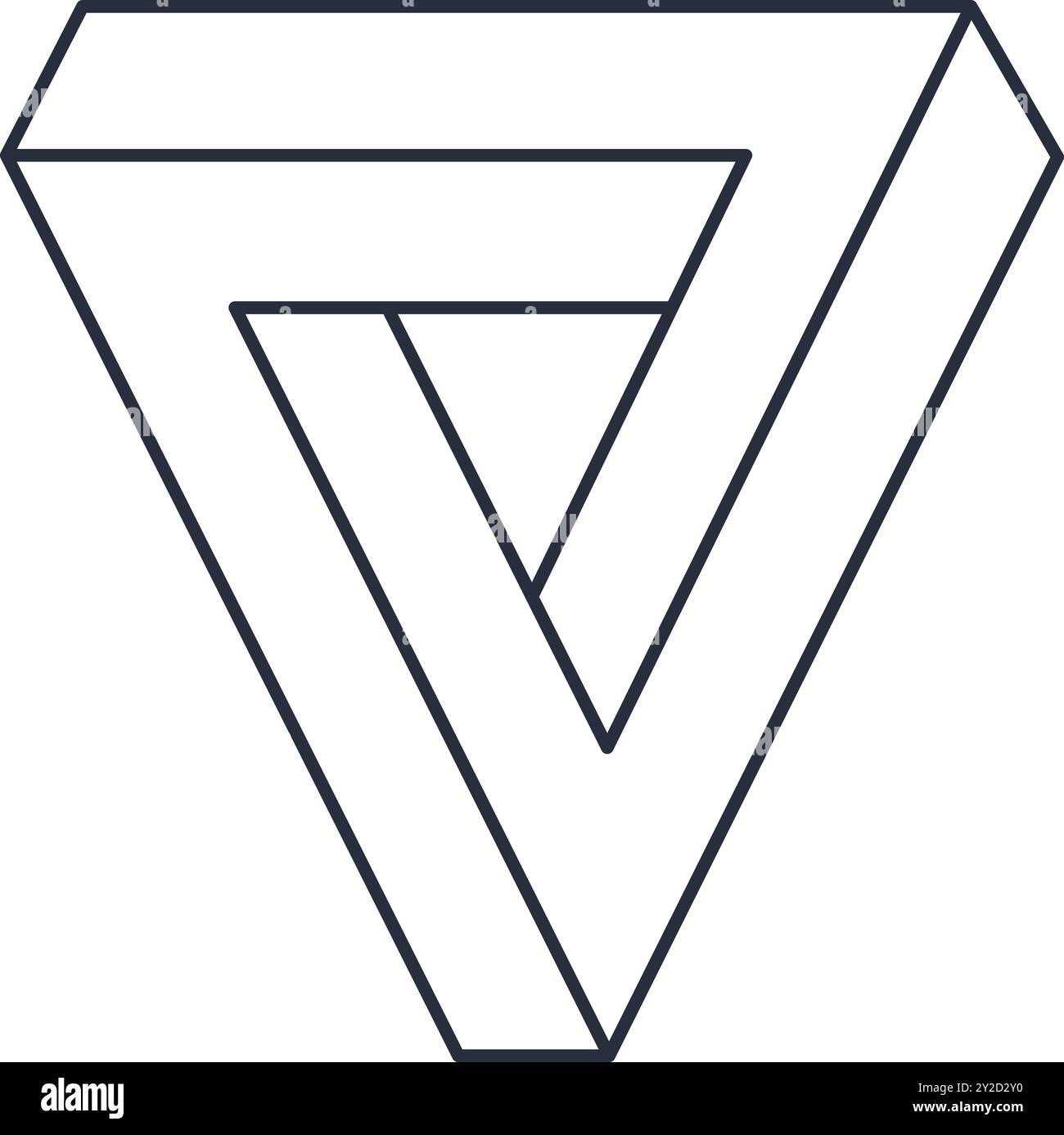 Optical Illusion Unreal Geometric Element Impossible Abstract Linear