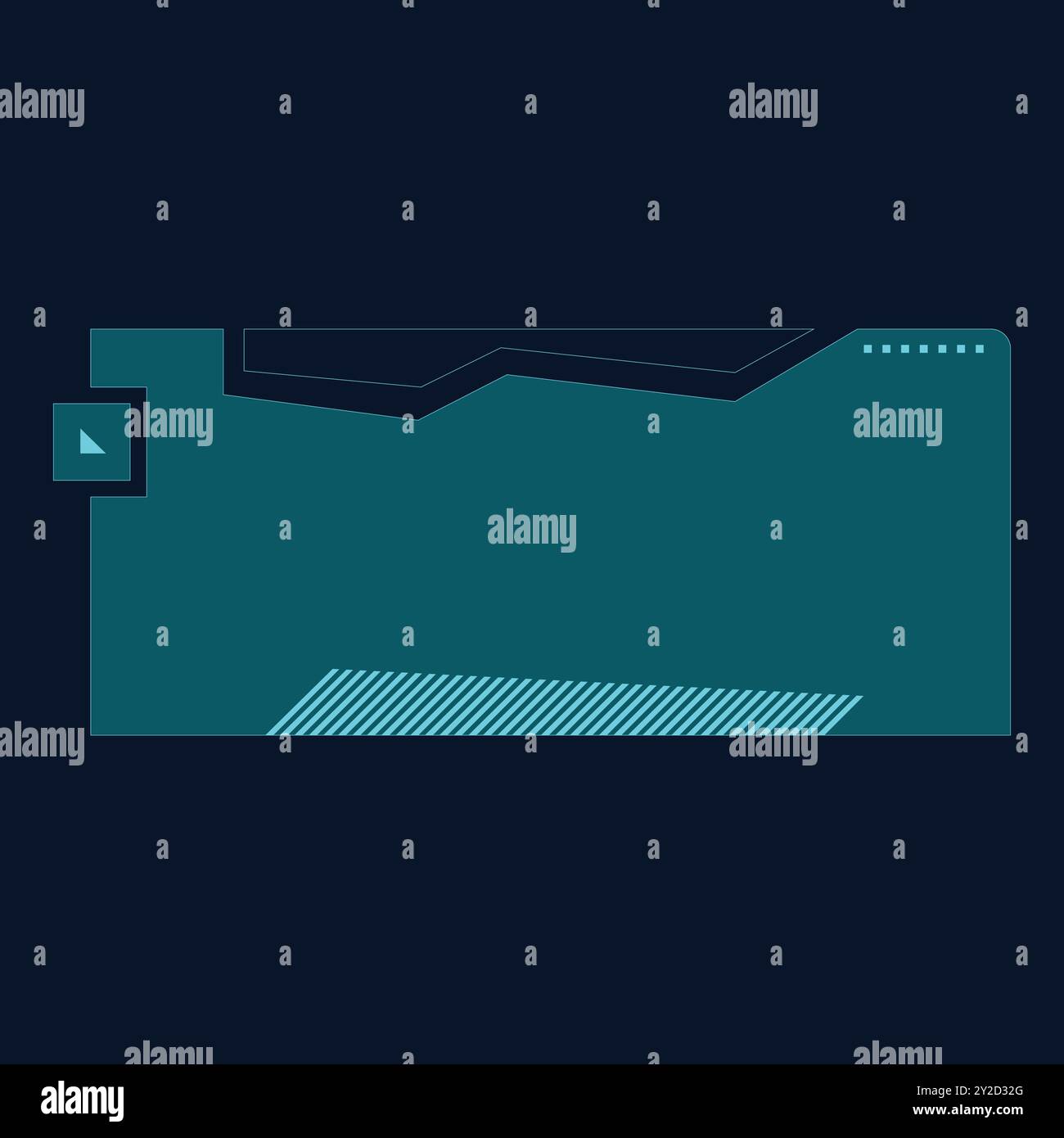 Futuristic digital interface. Abstract tech UI element, modern sci-fi ...