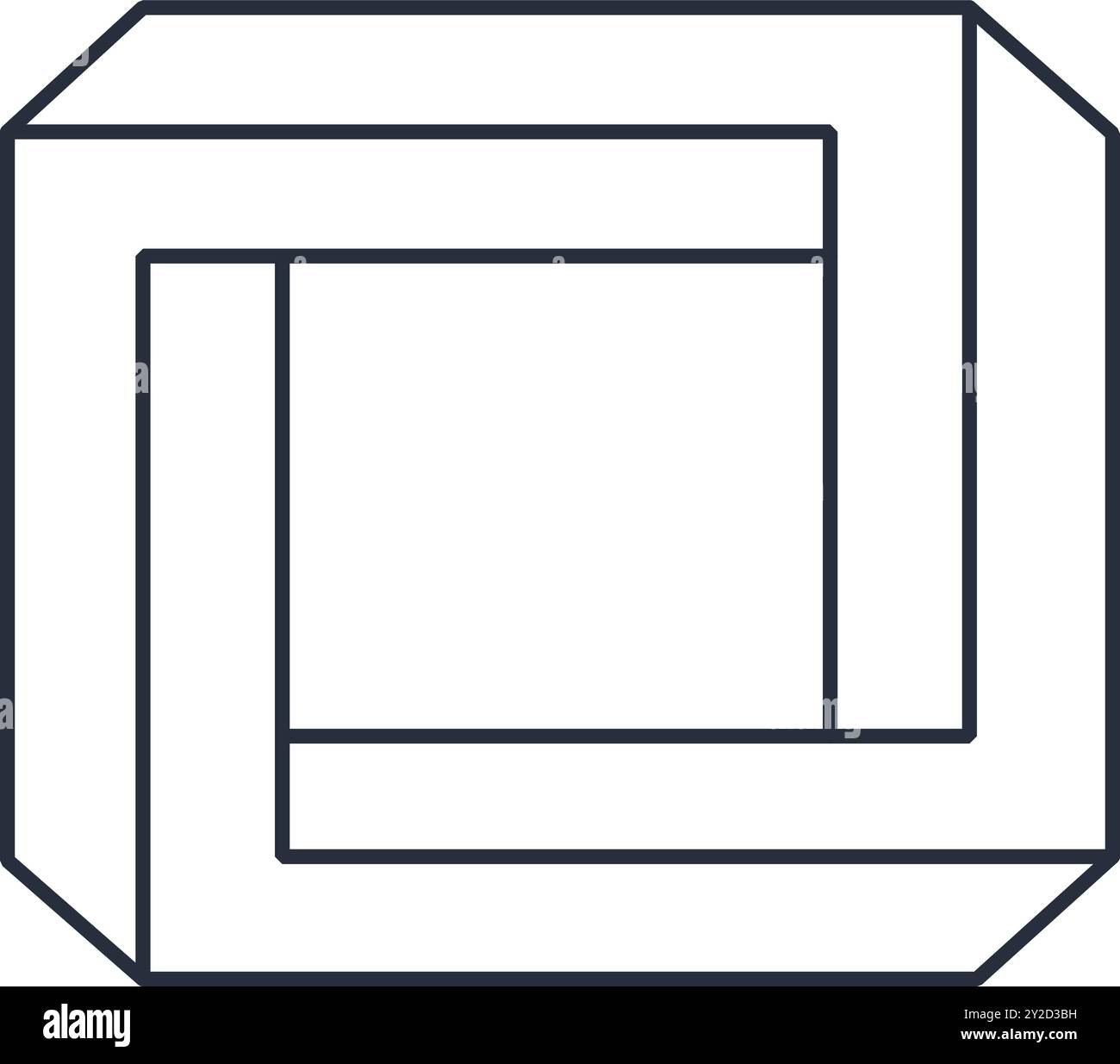 Optical Illusion Unreal Geometric Element Impossible Abstract Linear