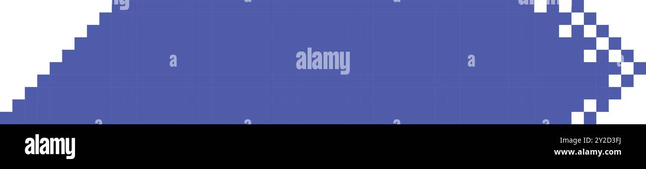 Pixel banner. Header, footer color layout with mosaic edges. Horizontal ...