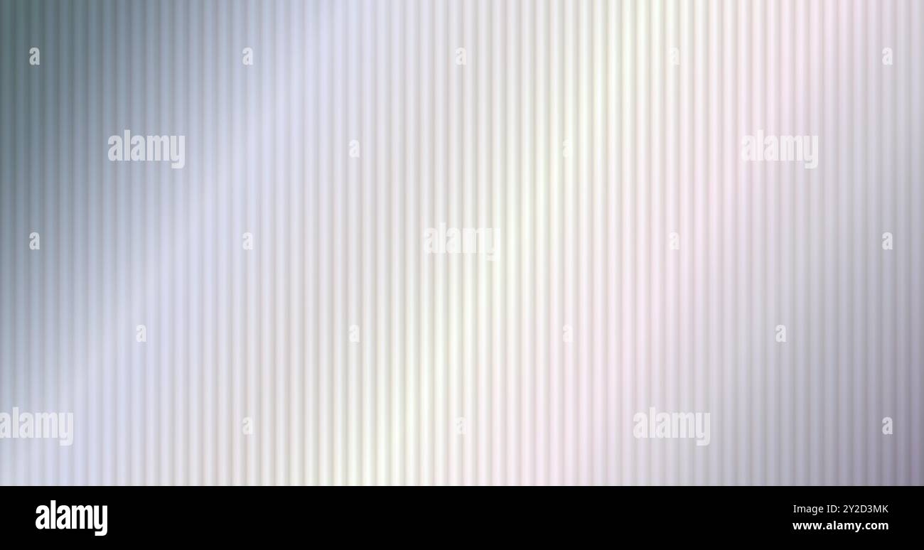 3D fluted glass with purple, gray background. Refracting the texture of ...