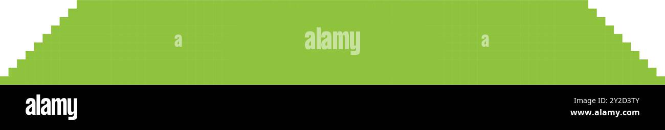 Pixel banner. Header, footer color layout with mosaic edges. Horizontal ...