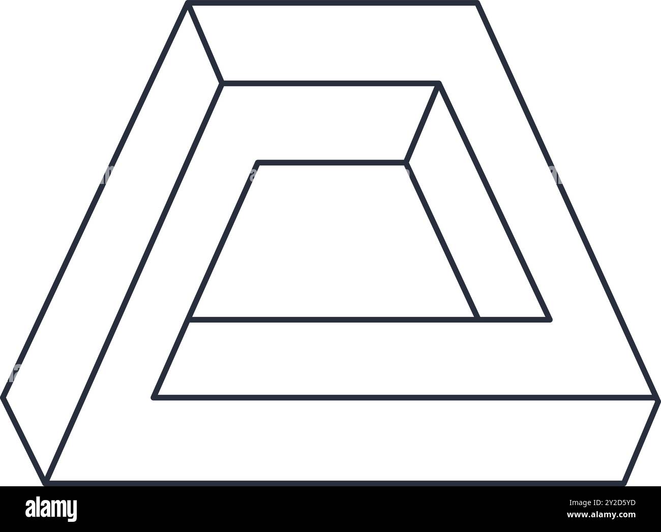 Optical Illusion Unreal Geometric Element Impossible Abstract Linear