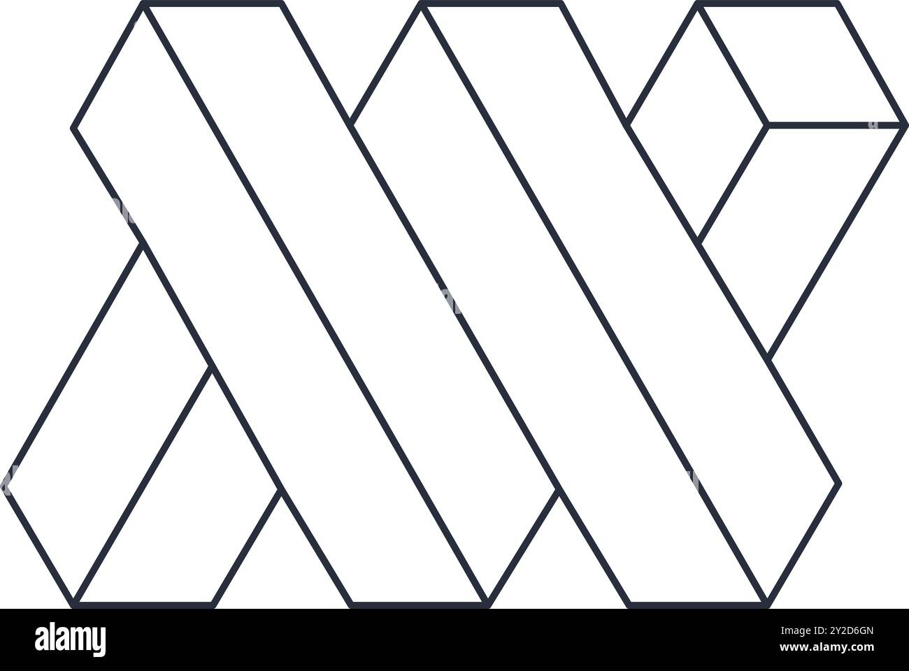 Infinite triangle optical illusion Stock Vector Images - Alamy