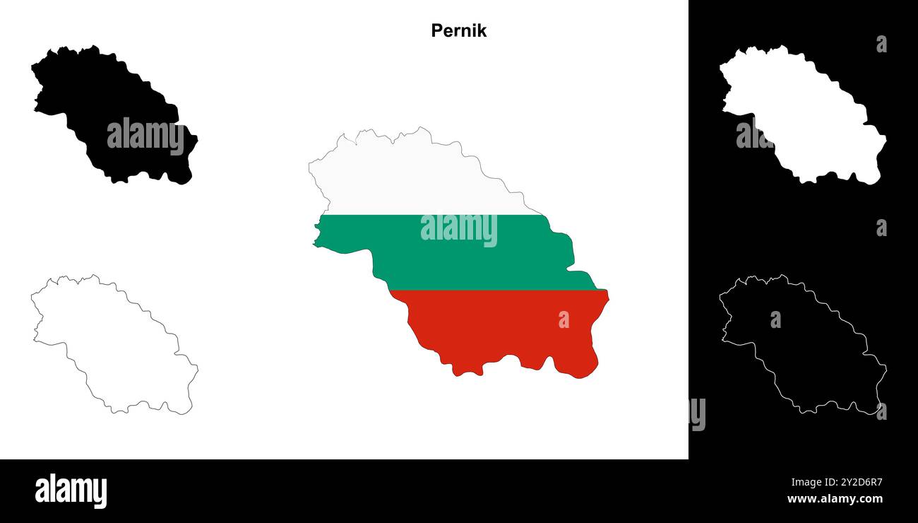 Pernik province outline map set Stock Vector Image & Art - Alamy