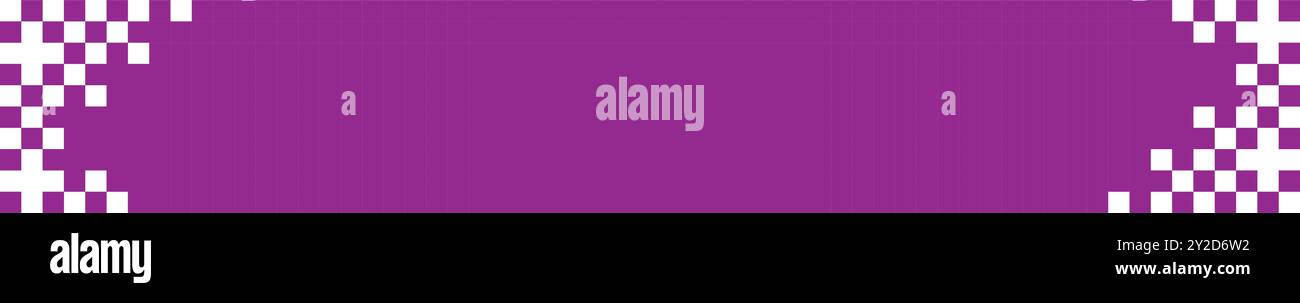 Pixel banner. Header, footer color layout with mosaic edges. Horizontal ...