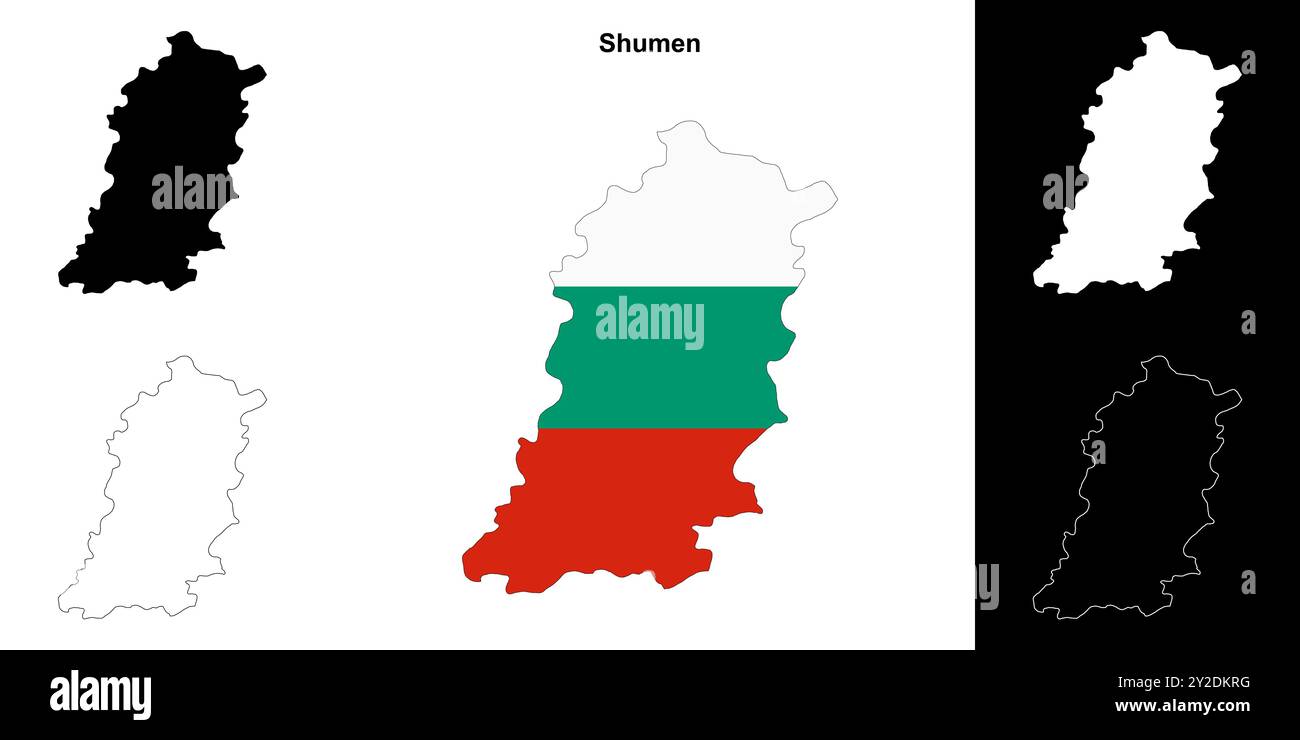 Shumen province outline map set Stock Vector Image & Art - Alamy