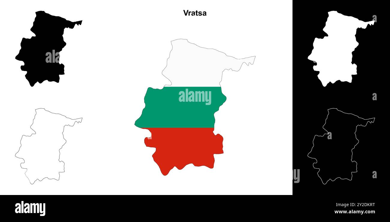 Vratsa province outline map set Stock Vector Image & Art - Alamy