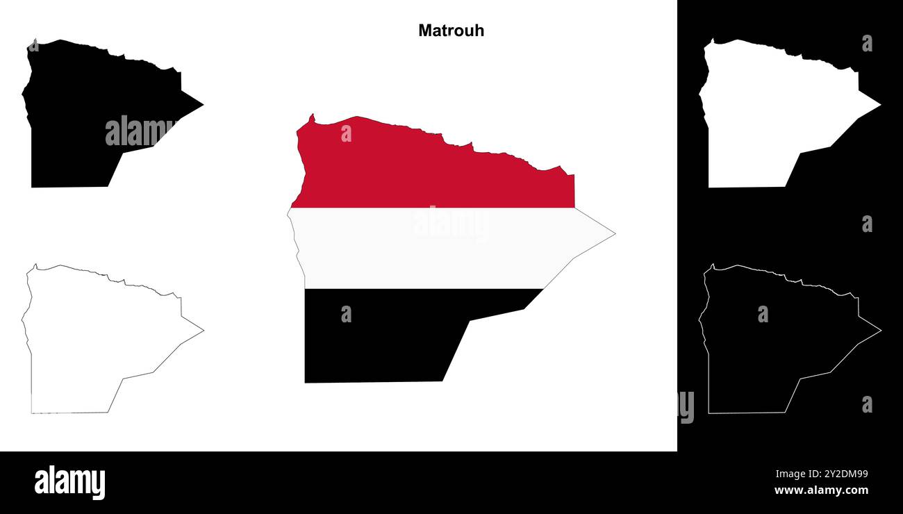 Matrouh outline map hi-res stock photography and images - Alamy