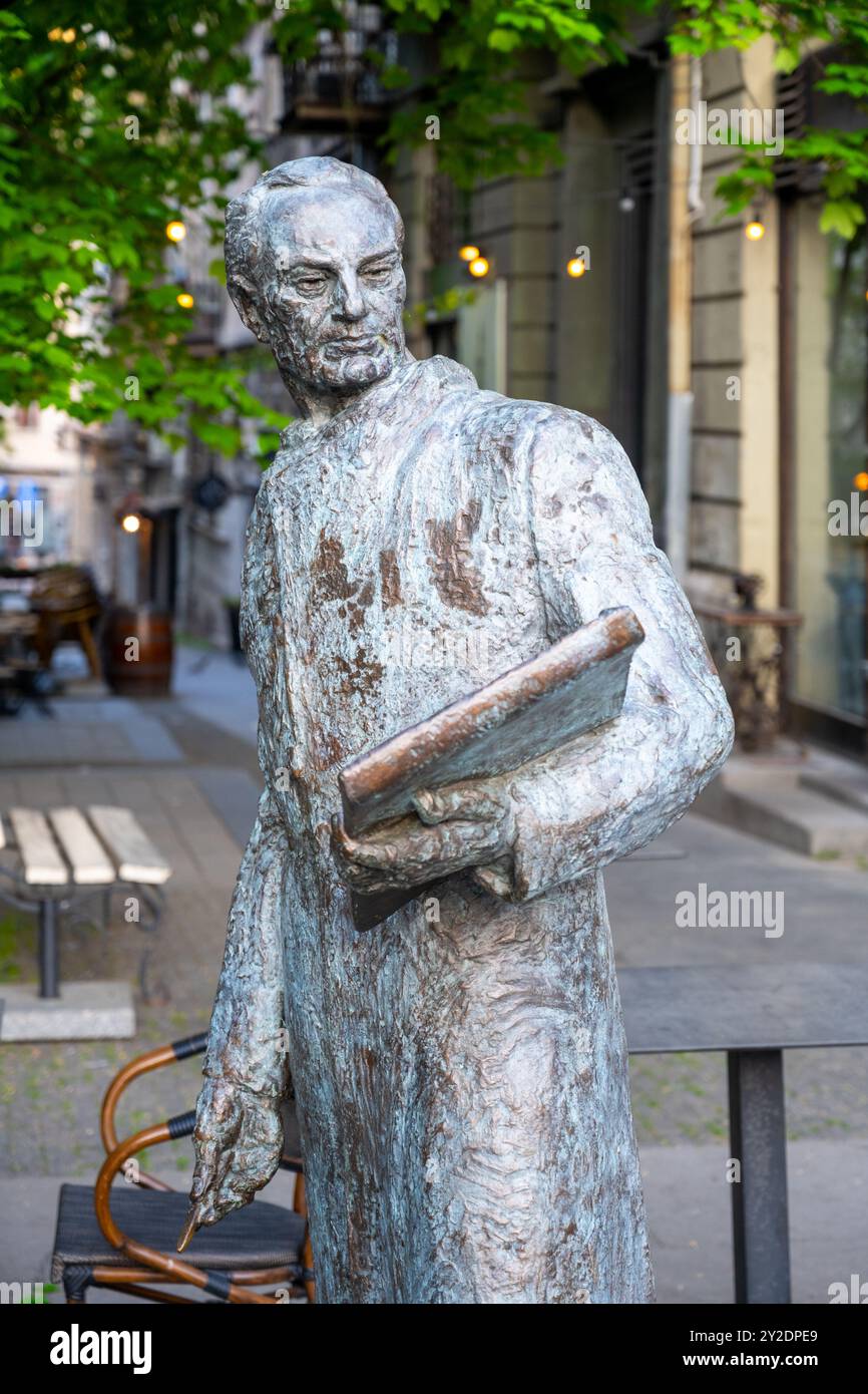 The statue of Aleksandar Deroko stands in Belgrade, showcasing his ...