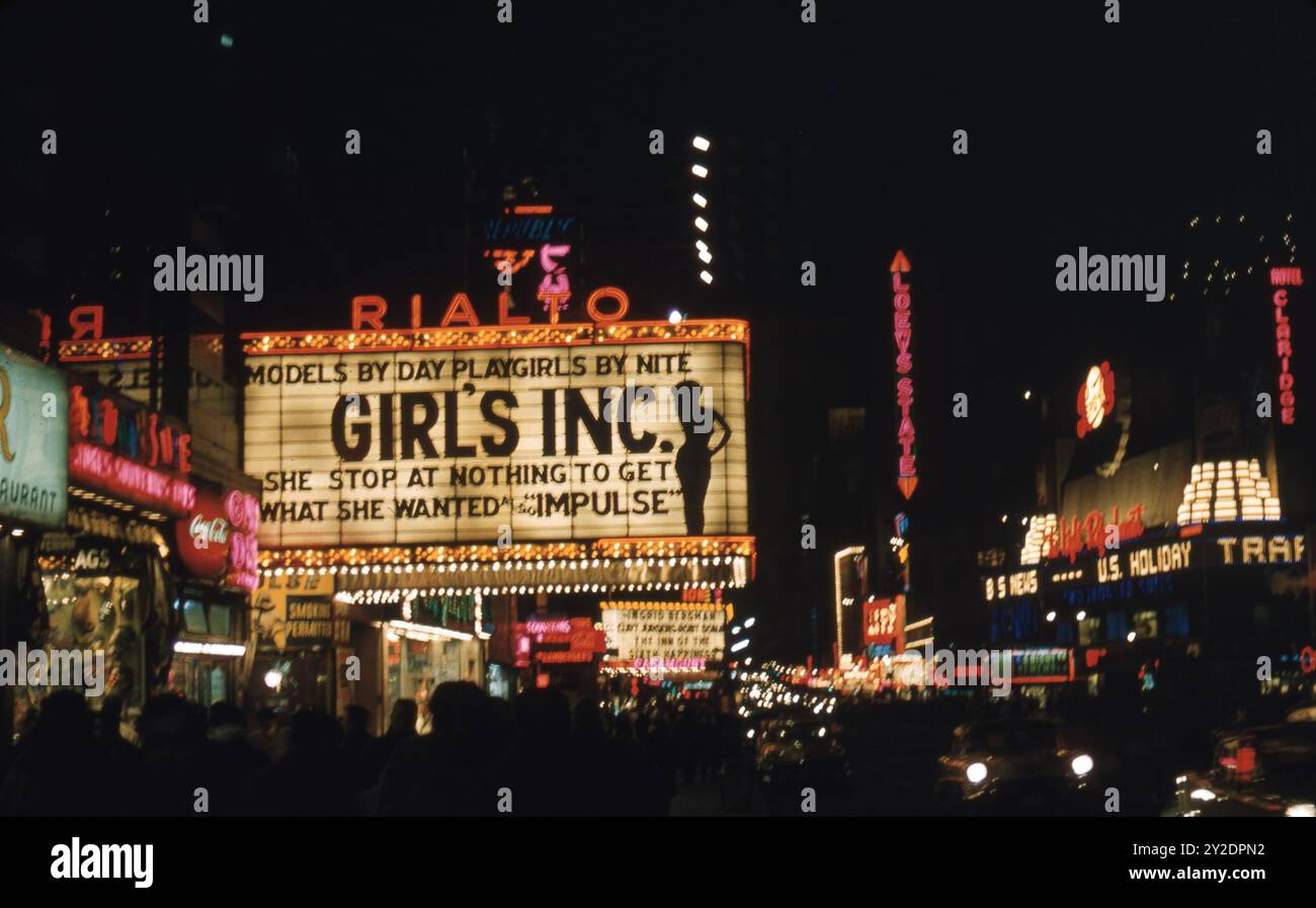 Girls Inc at The Rialto Theater, Broadway, New York, 1959 Photo by The ...