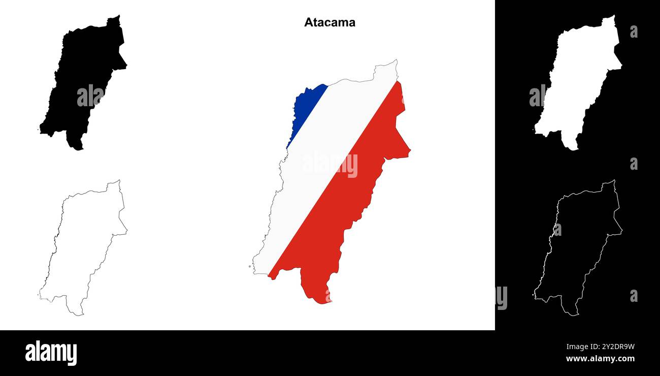 Atacama region outline map set Stock Vector Image & Art - Alamy