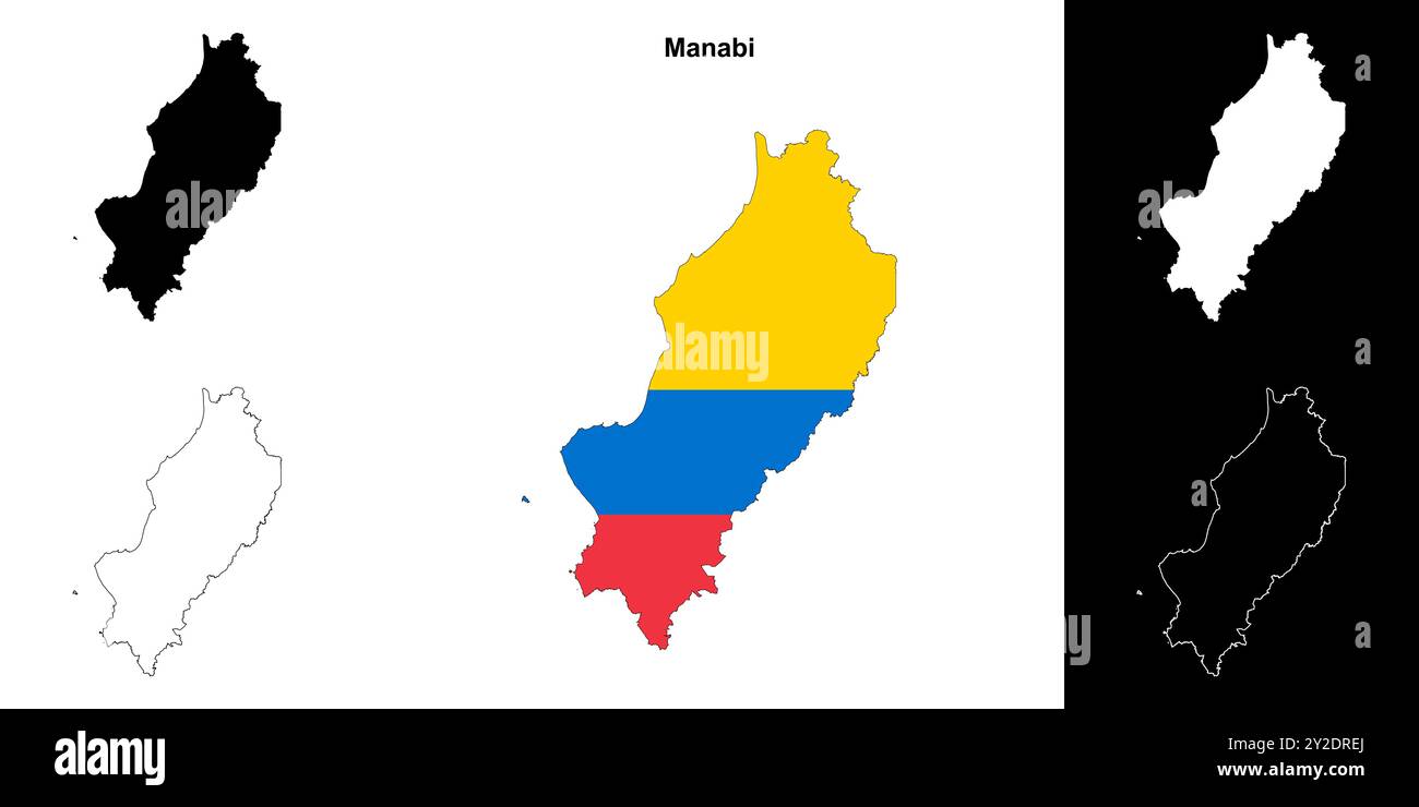 Manabi province outline map set Stock Vector Image & Art - Alamy