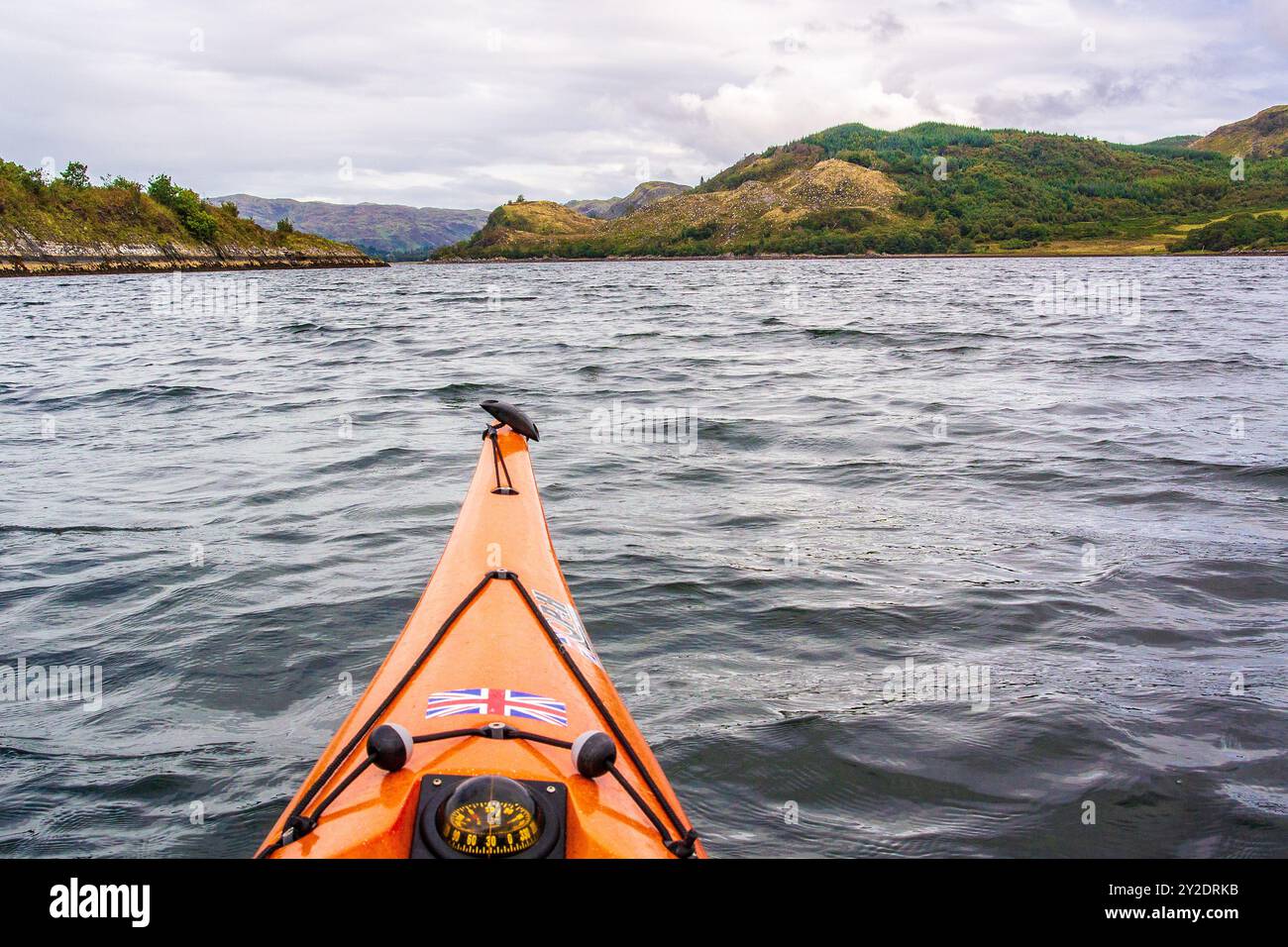 Sea kayaking in Loch Craignish on the west coast of Scotland Stock ...