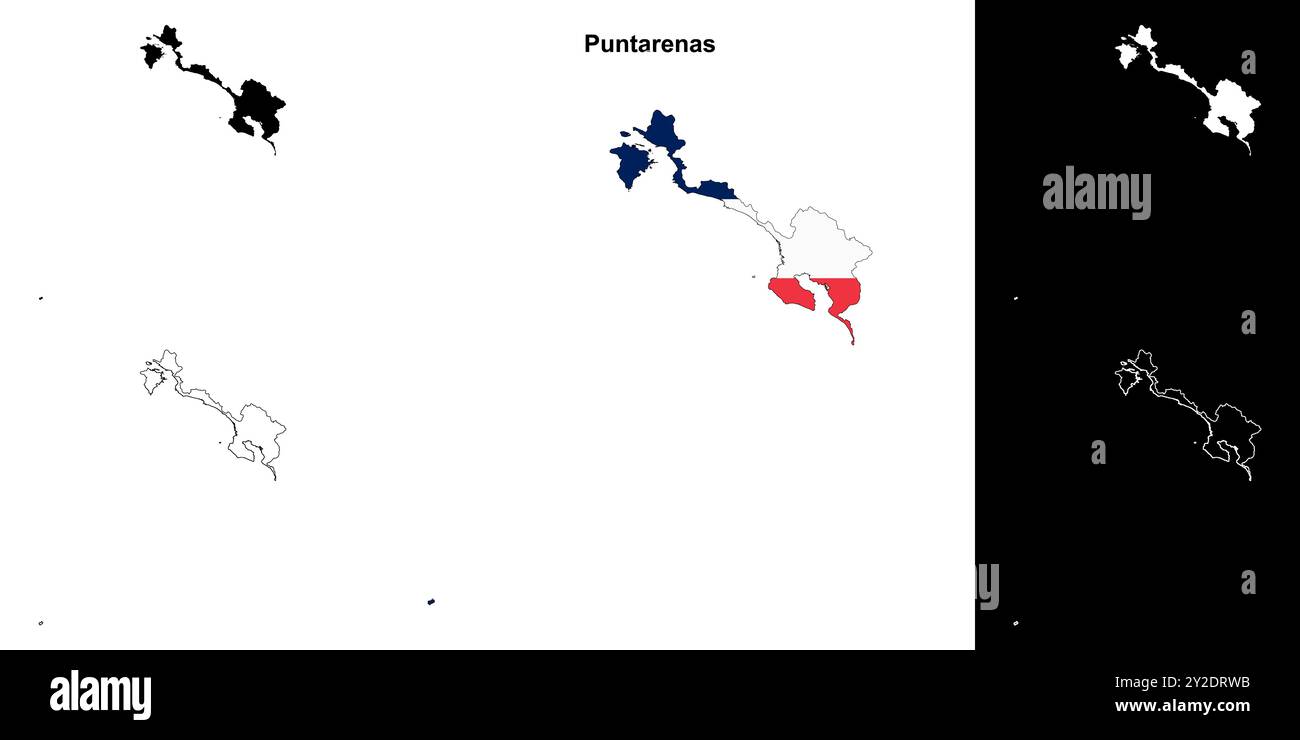 Puntarenas vector map hi-res stock photography and images - Alamy