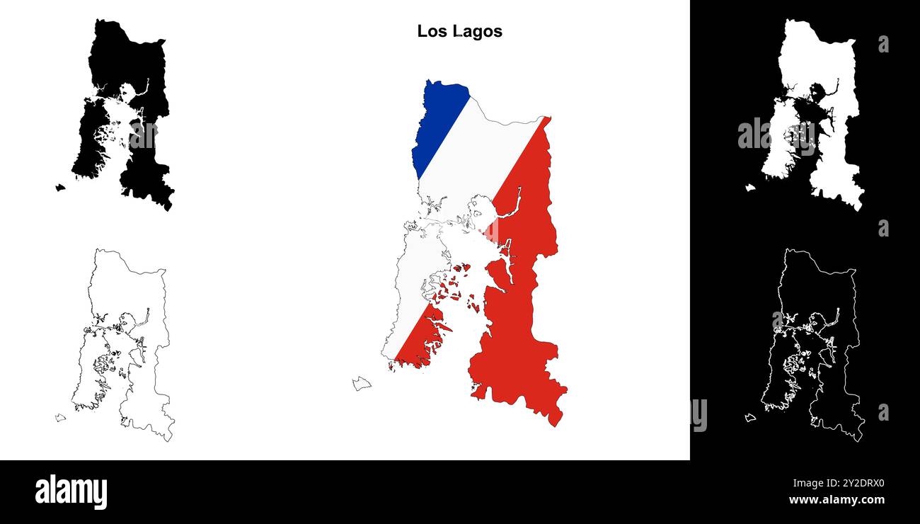 Blank los lagos map hi-res stock photography and images - Alamy