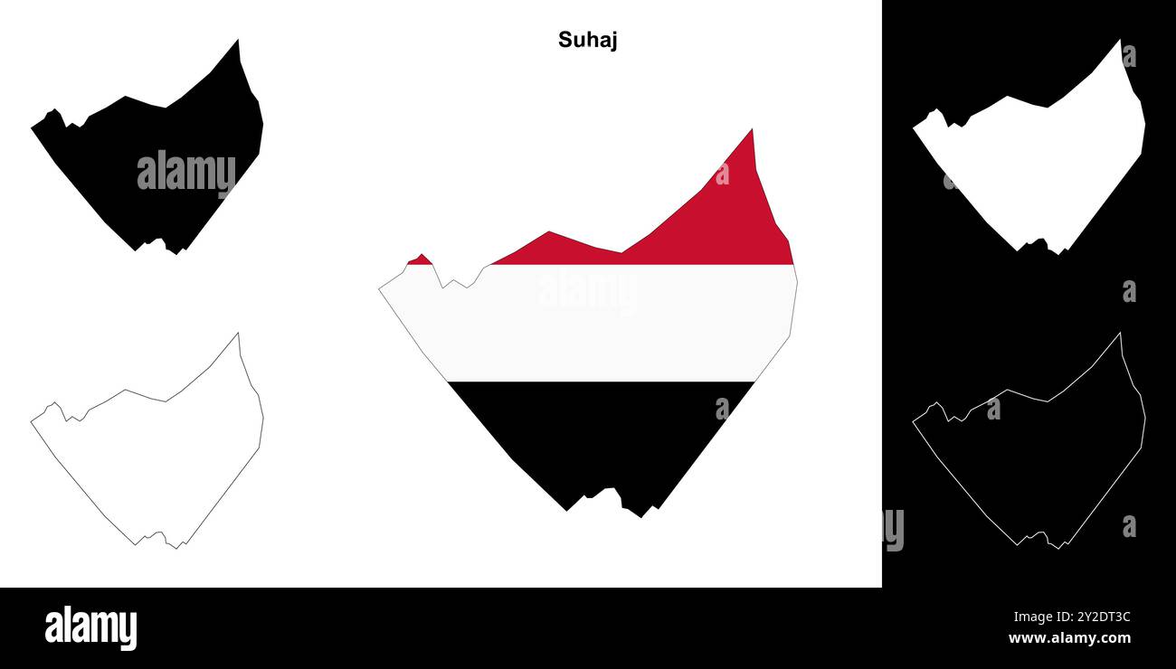 Suhaj vector outline map hi-res stock photography and images - Alamy