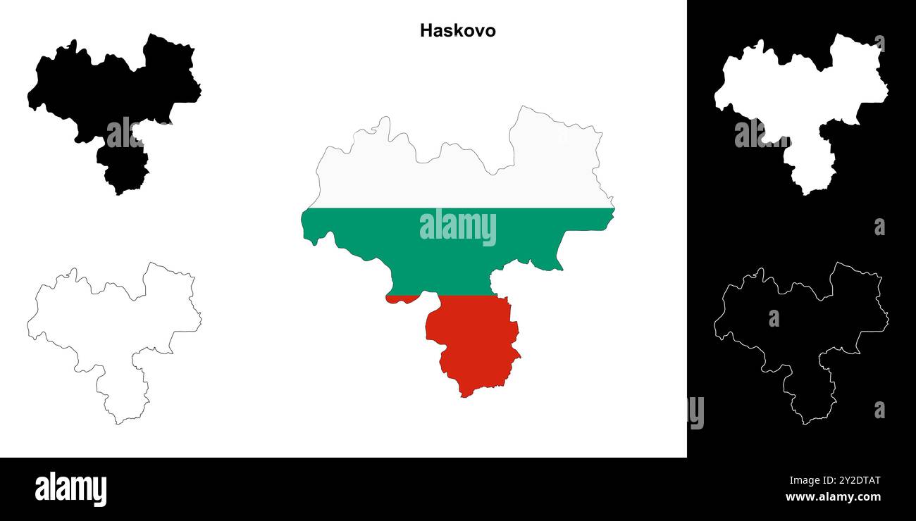 Haskovo province outline map set Stock Vector Image & Art - Alamy