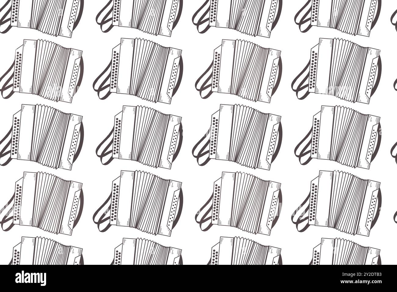 Folk musical instruments, accordion, accordion, all objects are hand ...