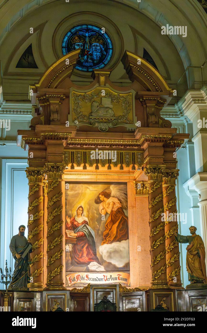 Painting of the Incarnation on the main altarpiece in the Cathedral of ...